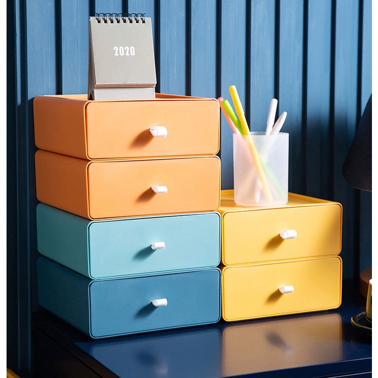 2022ZK30 Drawer type desktop storage box can be superimposed to ...