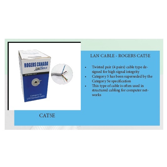 Rogers Canada CAT5e UTP Network Cable 305M (Grey) | Shopee Philippines