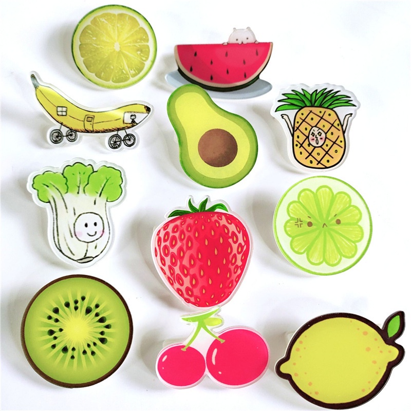 INS HOT VSCO Fruit series Watermelon strawberry avocado acrylic Brooch ...