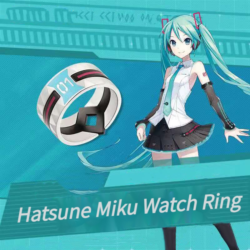 Hatsune Miku Watch Ring Anime Peripheral Men's and Women's Combination ...