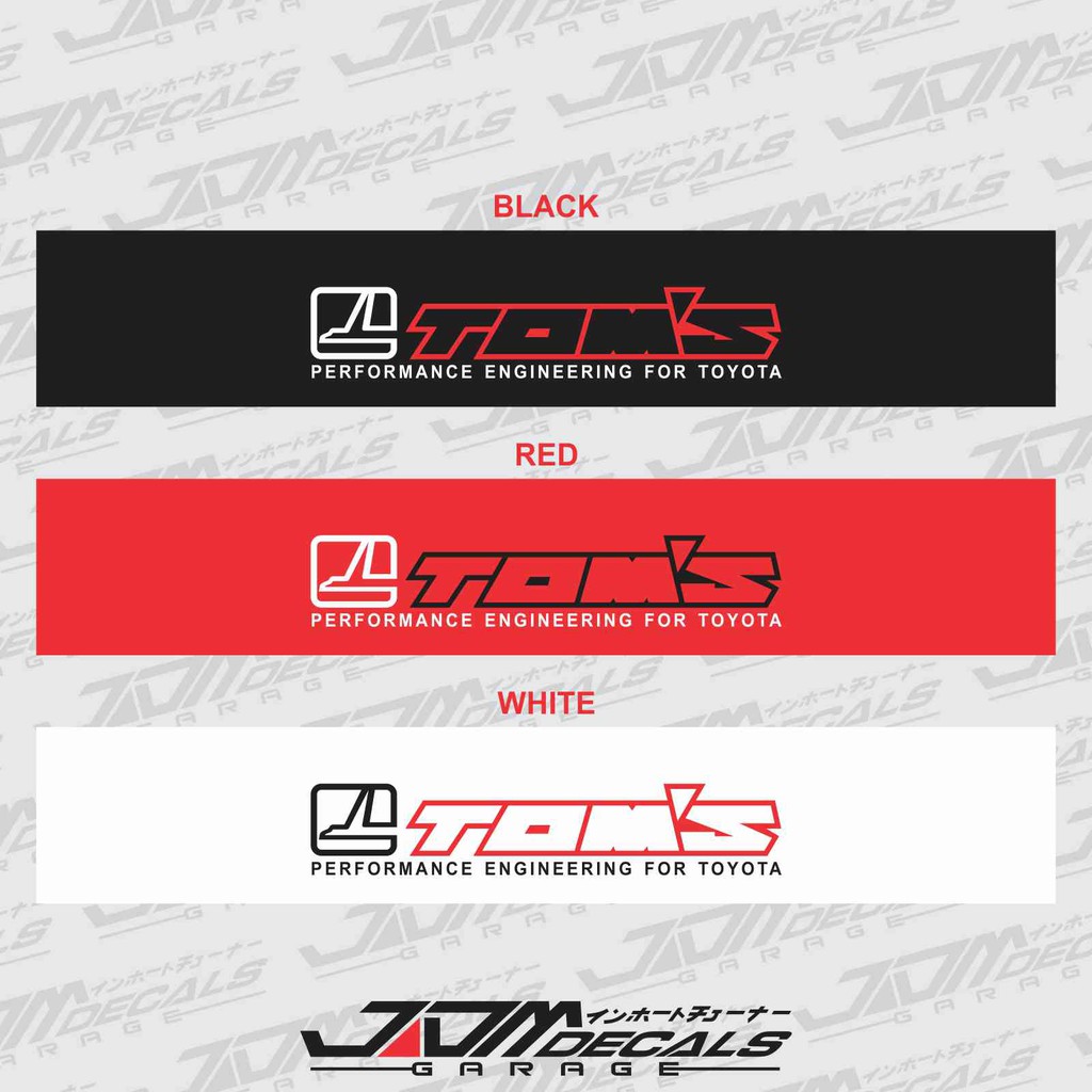 Toyota TOM's Windshield Sticker | Shopee Philippines