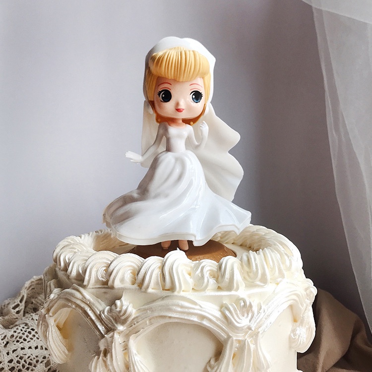 Kid Toys Princess Cute PVC doll Cartoon Anime Figurines Cake Topper ...