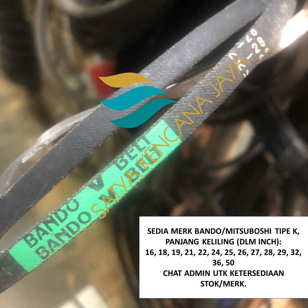 V-BELT FAN BELT TYPE K16 K17 K18 K19 K20 K21 K22 K23 K24 K25 K26 K27 ...