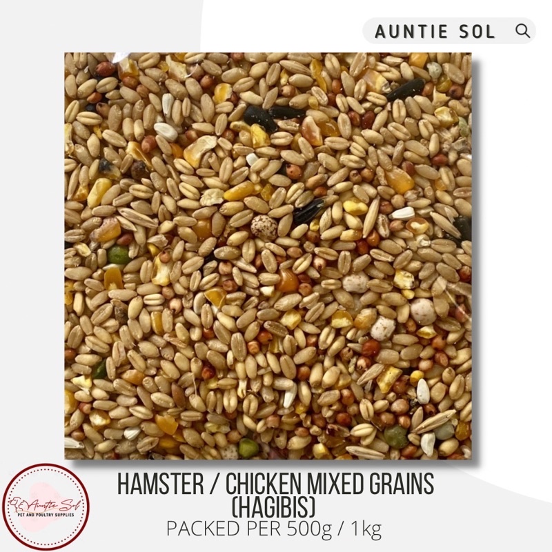 Hamster / Chicken Mixed Grains (Hagibis) packed per 500g/1kg | Shopee ...