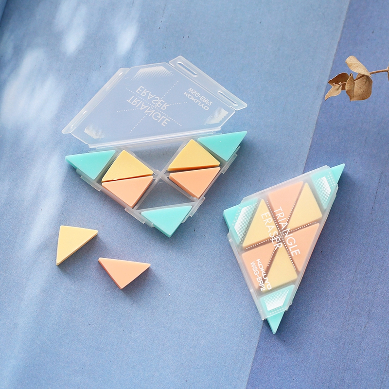 1PCS Creative Triangle Rubber Erasers Colorful Durable Pencil Eraser ...