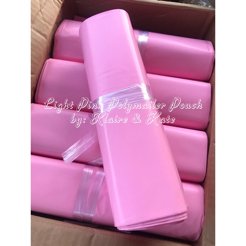Light Pink Polymailer Plastic Courier Pouch Shipping Bag Delivery ...