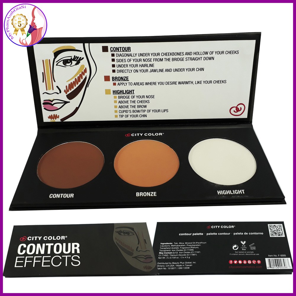 City color contour effects palette 3-panel Contouring Powder | Shopee ...