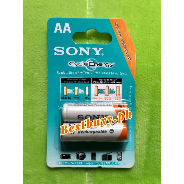 SONY AA - AAA Cycle Energy Rechargeable Battery | Shopee Philippines