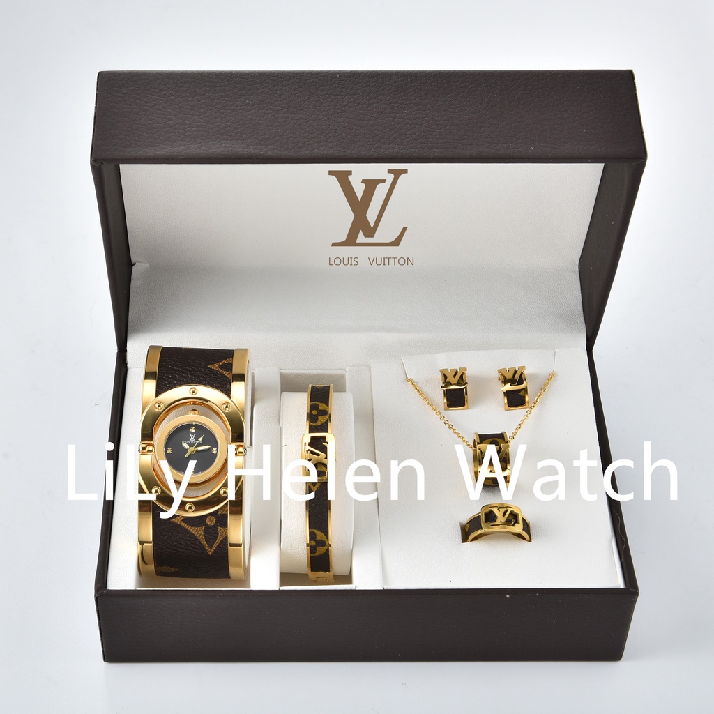LV Louis Vuitton complete jewelry set watch | Shopee Philippines