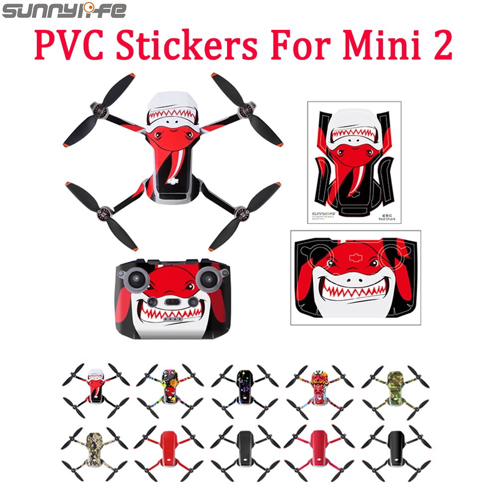 DJI Mini 2 PVC Stickers Waterproof Skin Protective Drone Body Arm ...