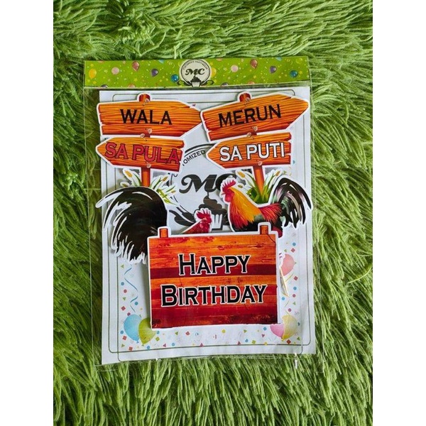 Rooster/ sabong theme cake topper | Shopee Philippines