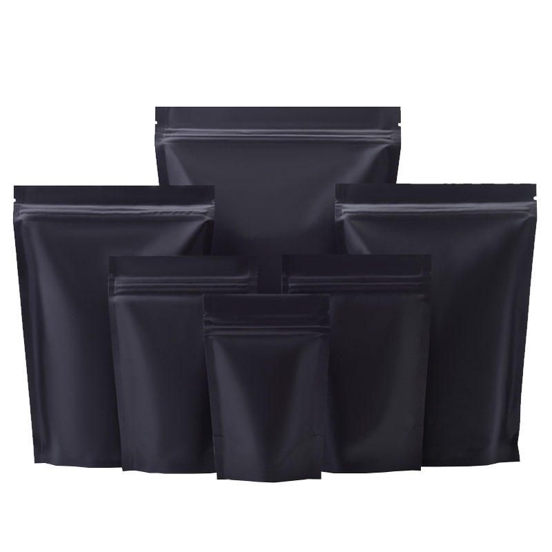 Full Matte Black Stand Up Pouch with Ziplock (100pcs.) | Shopee Philippines