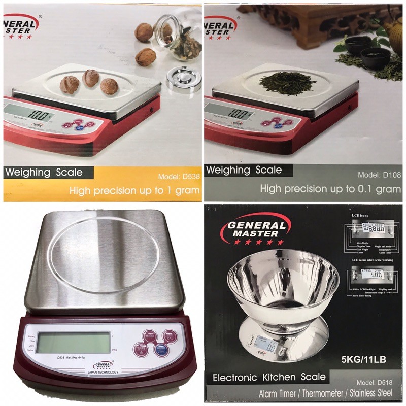 ORIGINAL GENERAL MASTER WEIGHING SCALE / GRAM SCALE / TIMBANGAN ...
