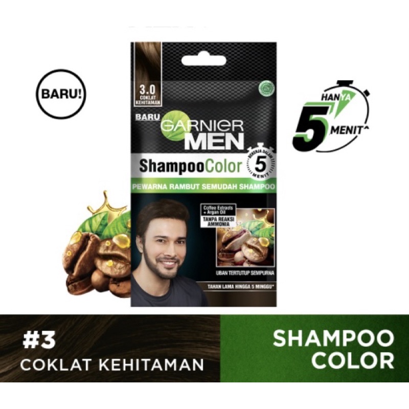 Garnier MEN SHAMPOO COLOR SEMIR Hair COLOR Direct BILAS | Shopee ...
