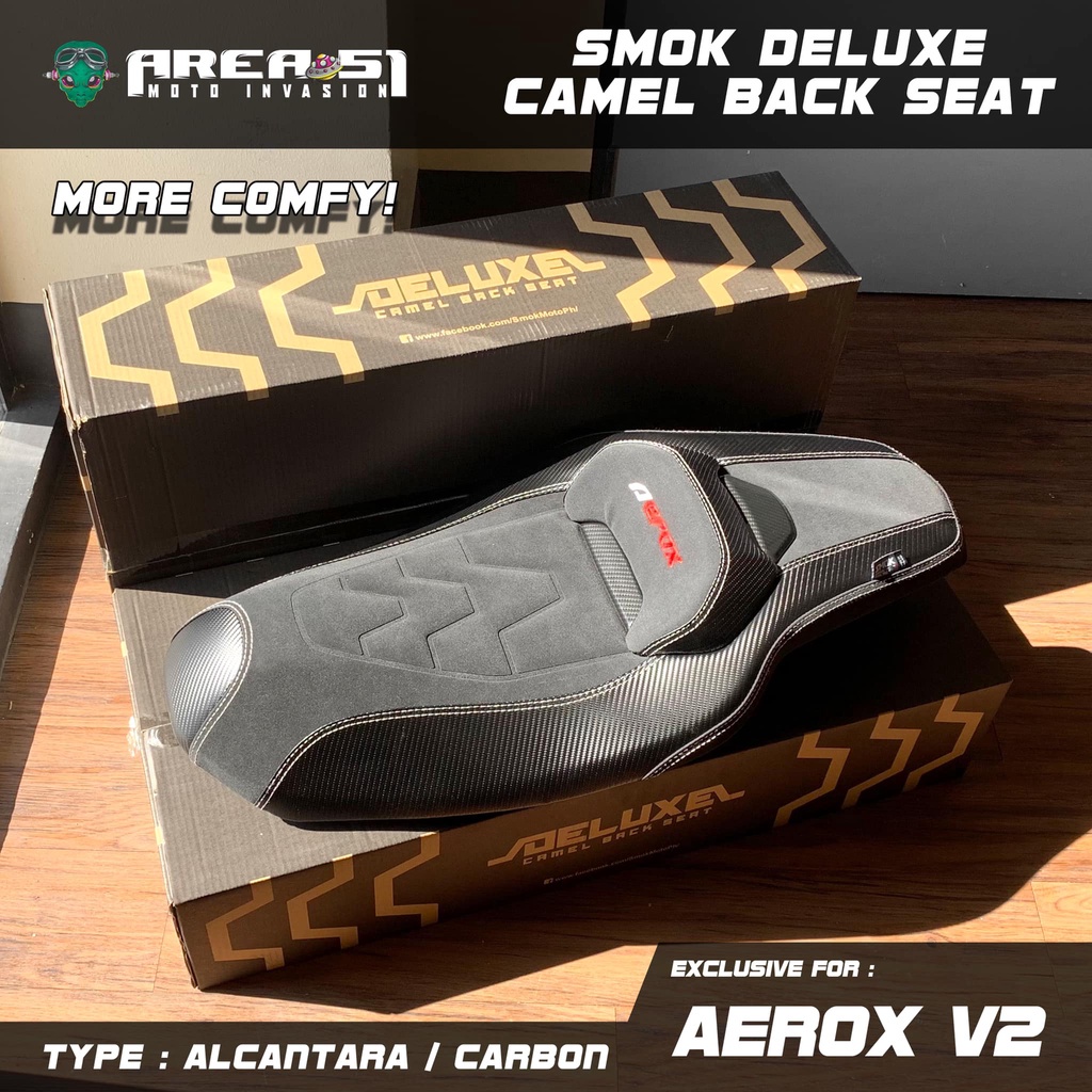 SMOK DELUXE CAMEL MOTORCYCLE BACK SEAT TYPE for NMAX V2 / AEROX V2 / ADV 150 w/ Freebies ...