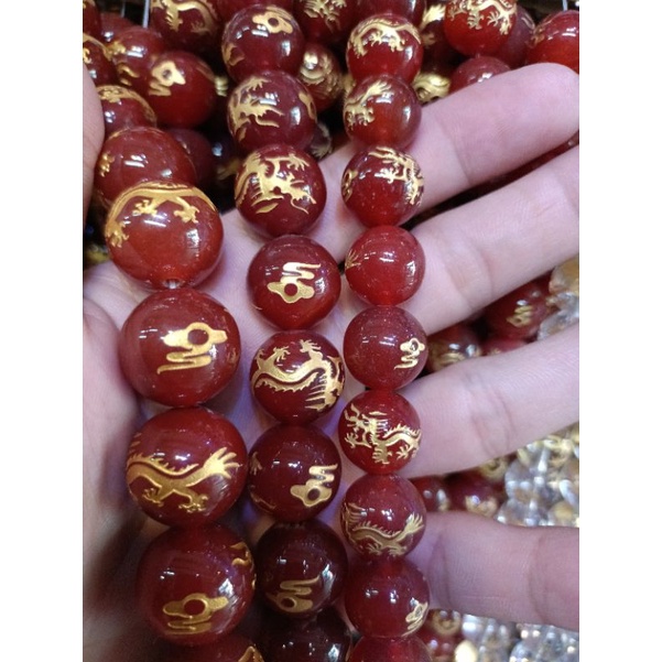 red carnellan dragon stone natural and high quality stone. | Shopee ...