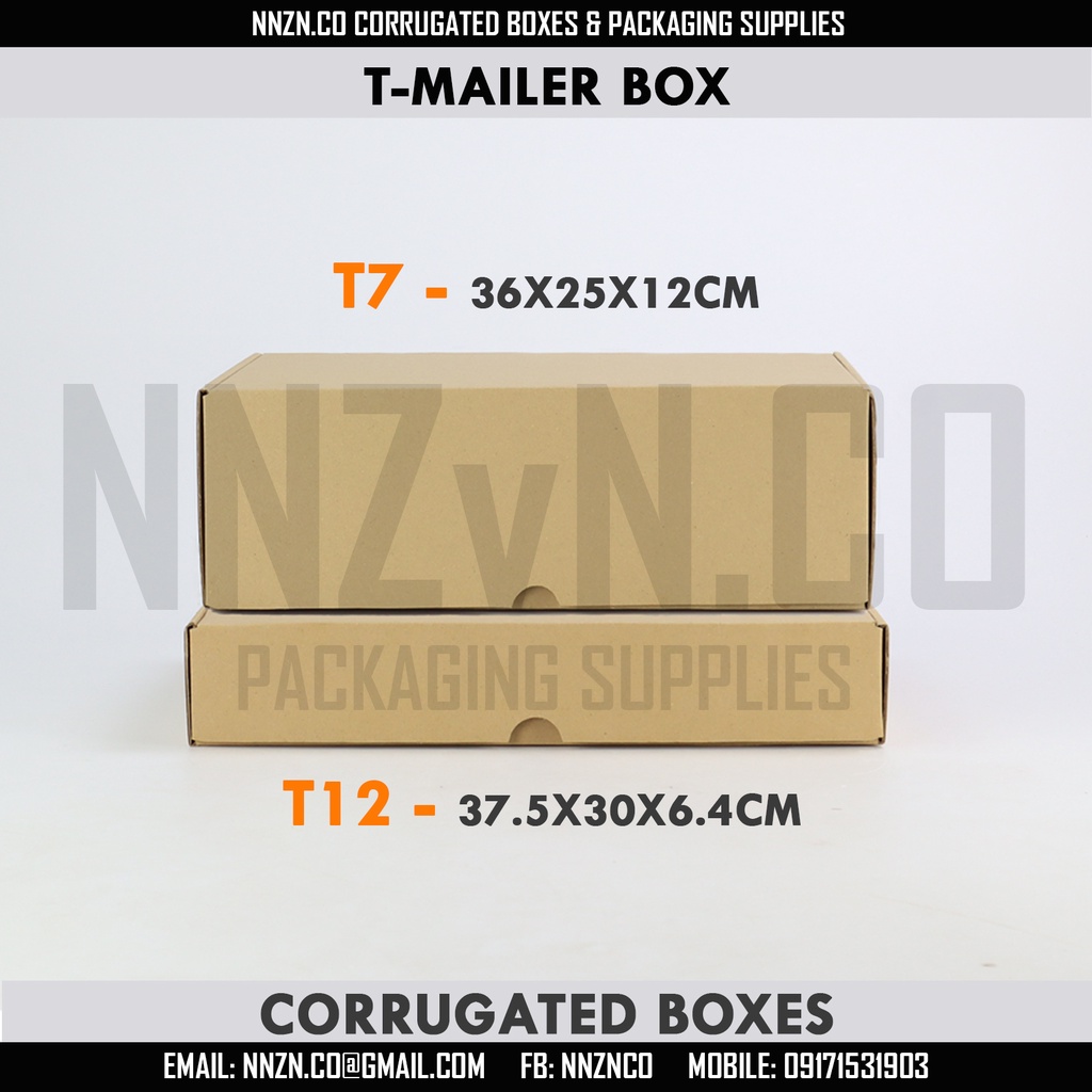 NNZN T7 & T12 Brown Kraft Mailer Box T-Mailer Box Corrugated Box ...