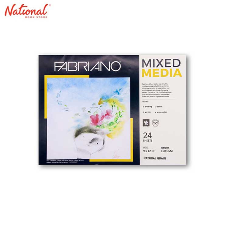 Fabriano Drawing Pad 9X12 Mixed Media Blocks 160Gsm | Shopee Philippines