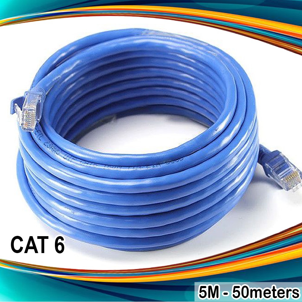 RJ45 Cat6 Ethernet Network Utp Lan Cable 10M 15M 20M 30M 40M 50M CAT6E Outdoor | Shopee Philippines