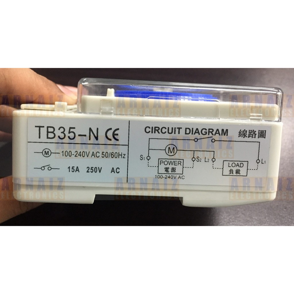 Camsco TB-35N Non Power Failure 24 Hours Timer Time Switch 15A | Shopee ...