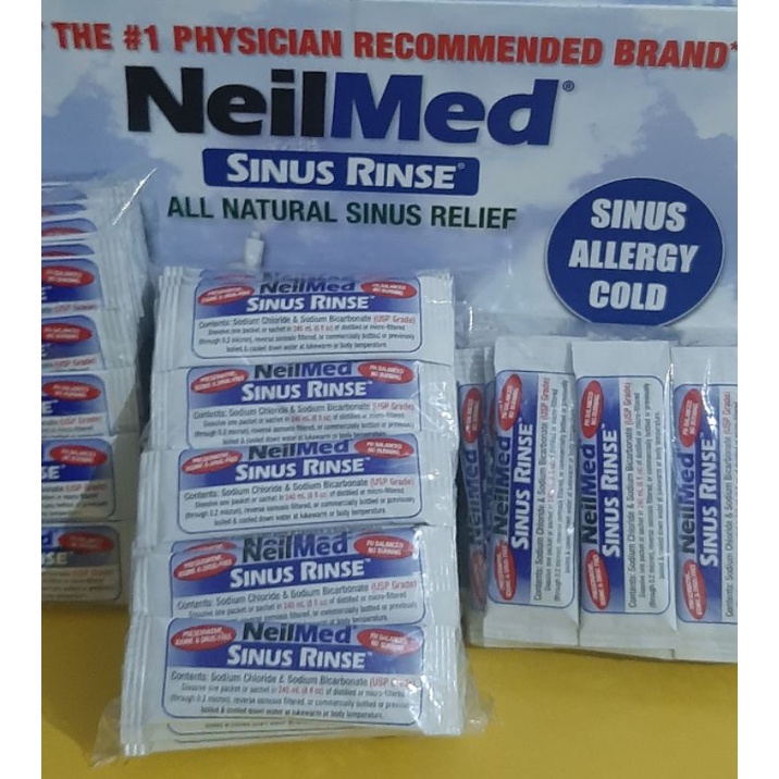 NeilMed Sinus Rinse Saline 50 Premixed Packets EXPIRY: 2027 October ...