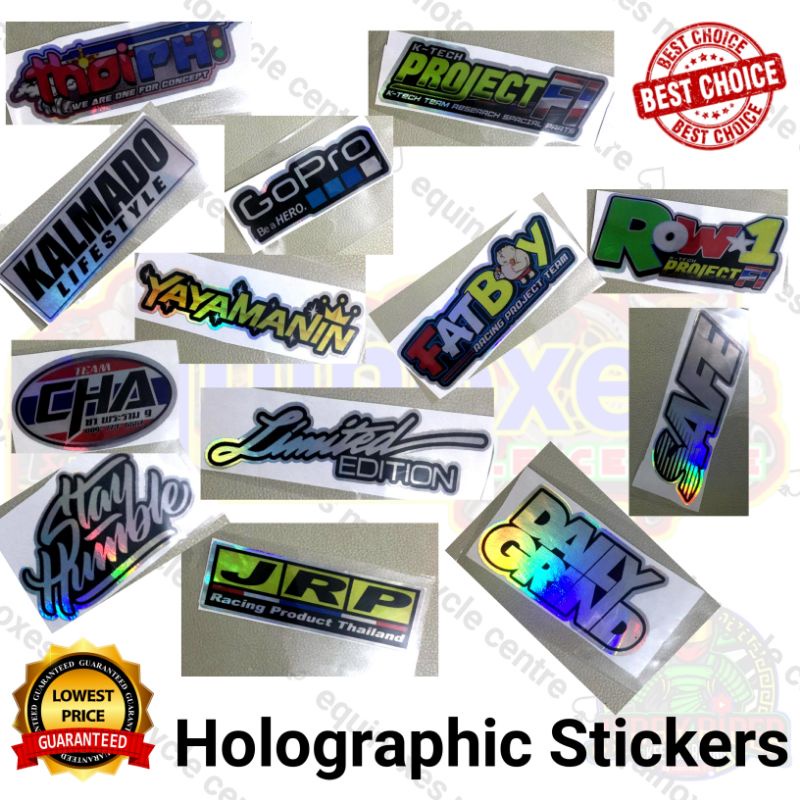 HOLOGRAPHIC STICKERS ROW1, THAI PH, FATBOY, PROJECT Fi, GO PRO | Shopee ...