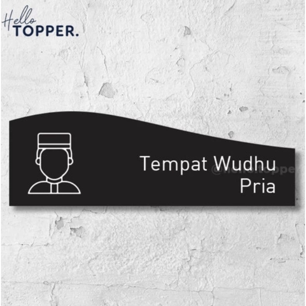 Sign Board For Men's Wudhu Exclusive Print Signage Acrylic | Shopee ...