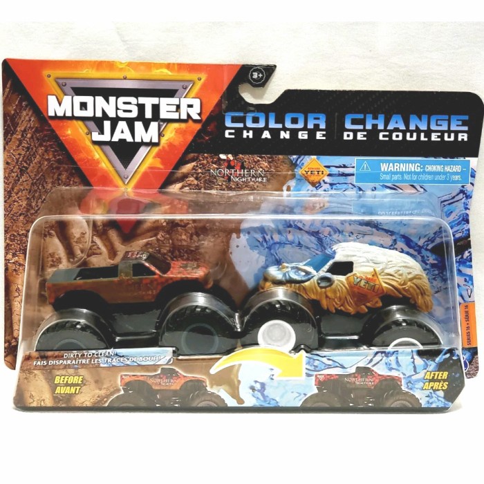 Monster Clock Northern Nightmare vs Yeti Change Color Spin master ...