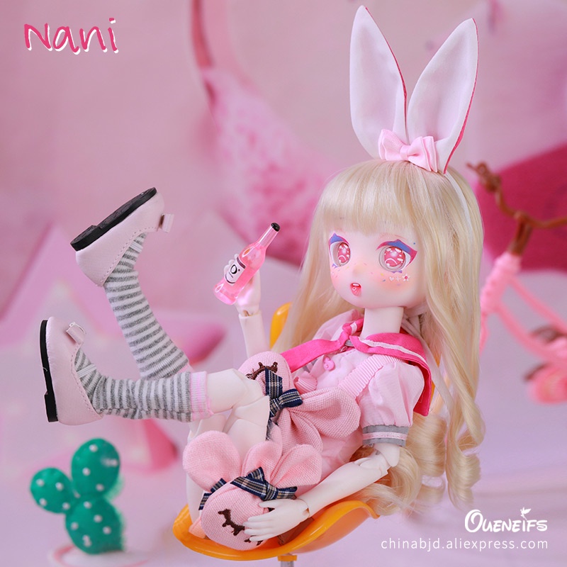 Shuga Fairy 1/6 BJD Doll Nani Resin Wear Rabbit Ears on Head Easter ...