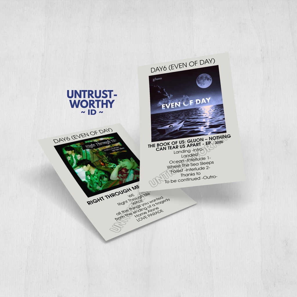 Poster Day6/Even of Day/KPop Album And EP Size A5 (2pcs) | Shopee ...