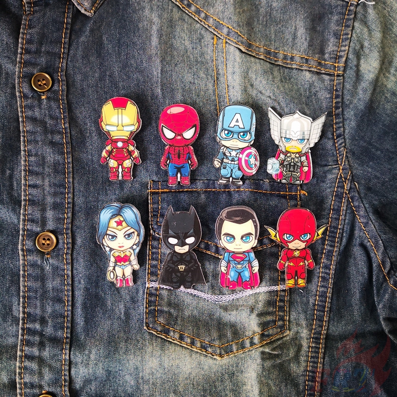Marvel & DC Superhero Acrylic Pin 1Pc Cosplay Acrylic Pin Collection ...