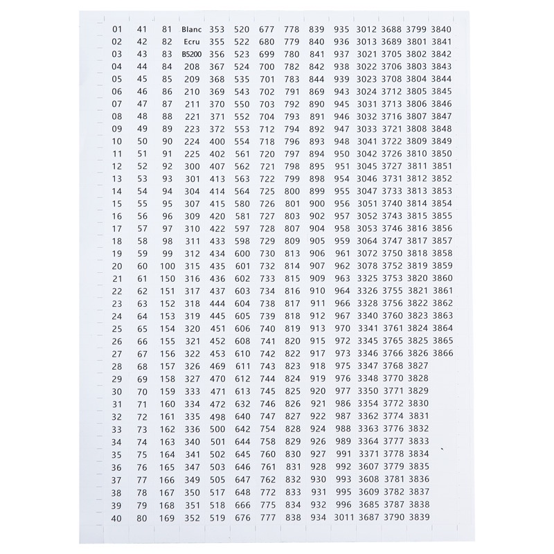 Diamond painting DMC color card, number sticker, round sticker, cross ...