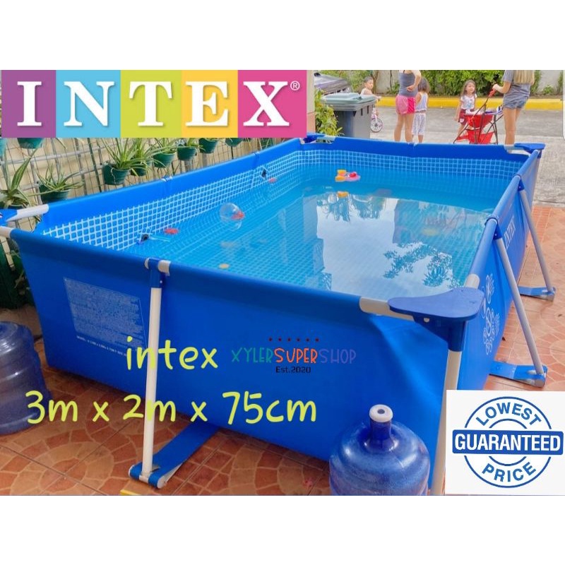 INTEX 3M STEEL FRAME POOL WITH FREEBIE! | Shopee Philippines