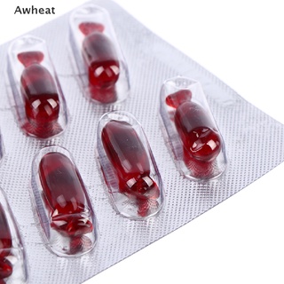 Awheat 10pcs Halloween Fake Blood Capsule Plasma Pills Vampire Horror ...