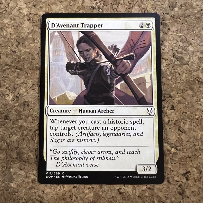 D’AVENANT TRAPPER | HUMAN ARCHER | DOMINARIA | WHITE | MTG MAGIC THE ...