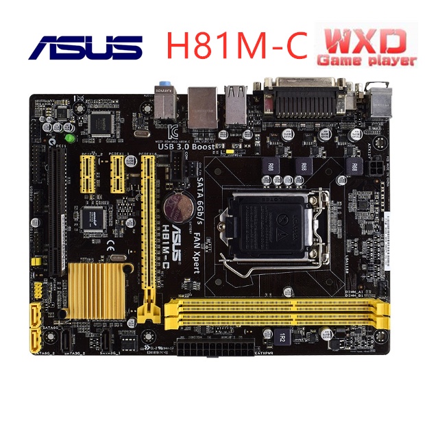 For ASUS H81M-C original motherboard Socket LGA 1150 DDR3 H81 SATA3 USB3.0 Desktop Motherboard ...