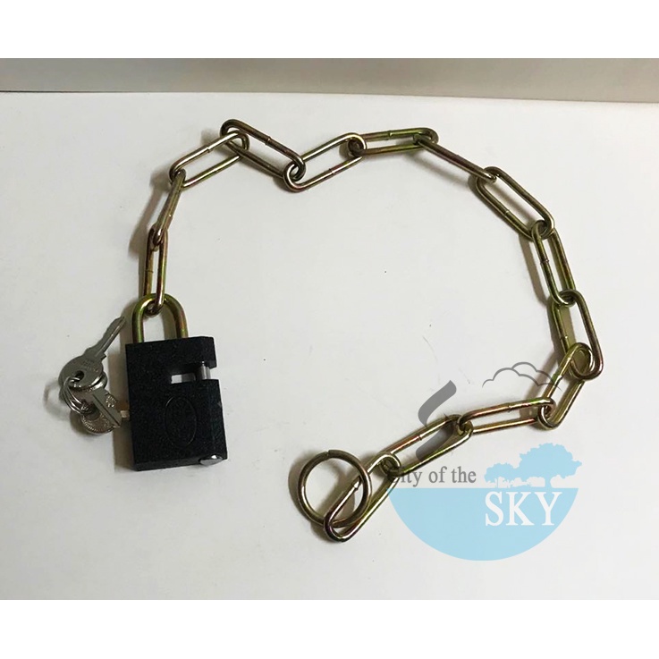 Chain & black padlock long:60cm | Shopee Philippines