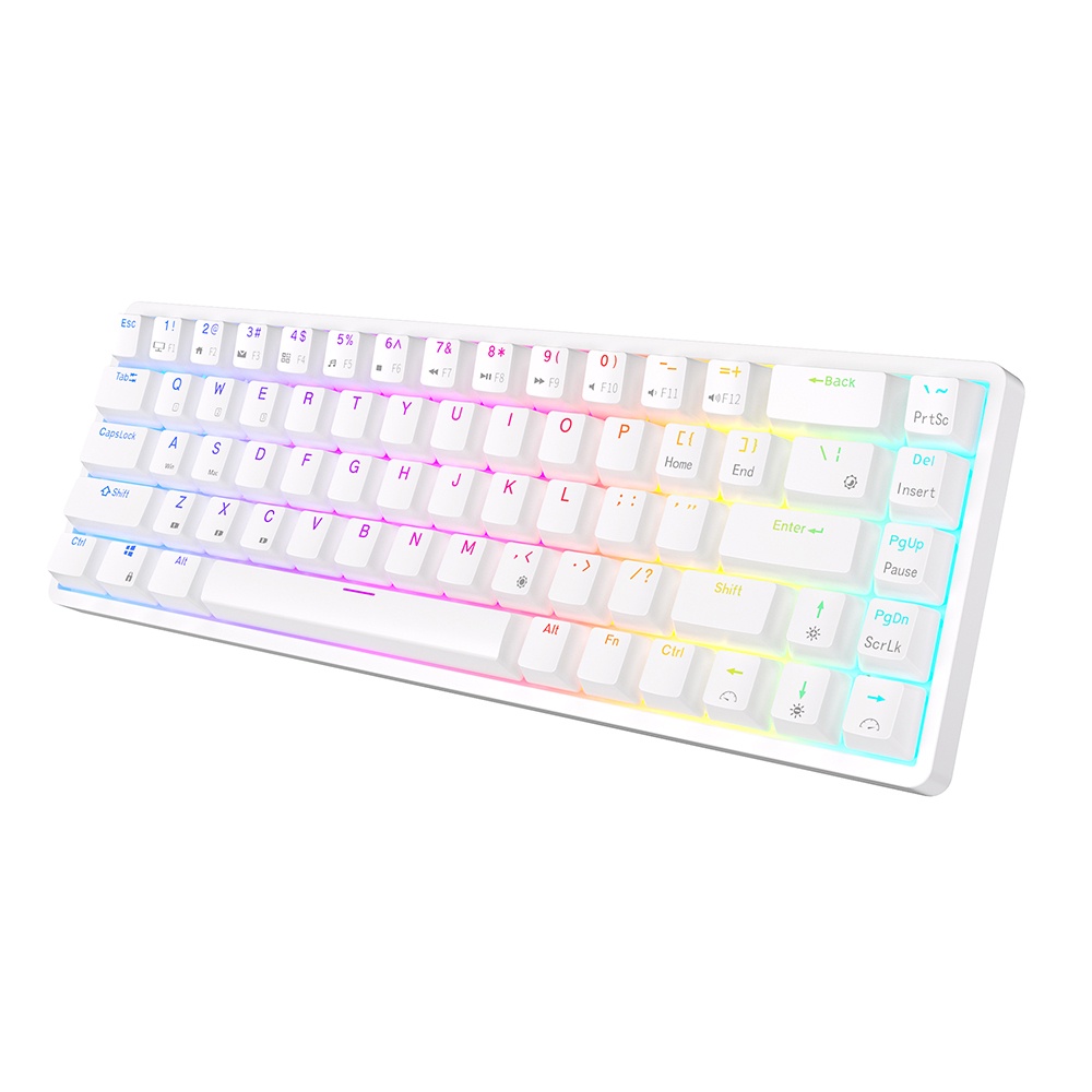 Xtech TK68/TK837 TK68 Mechanical Keyboard Wireless 68 Keys Hot Swap RGB ...