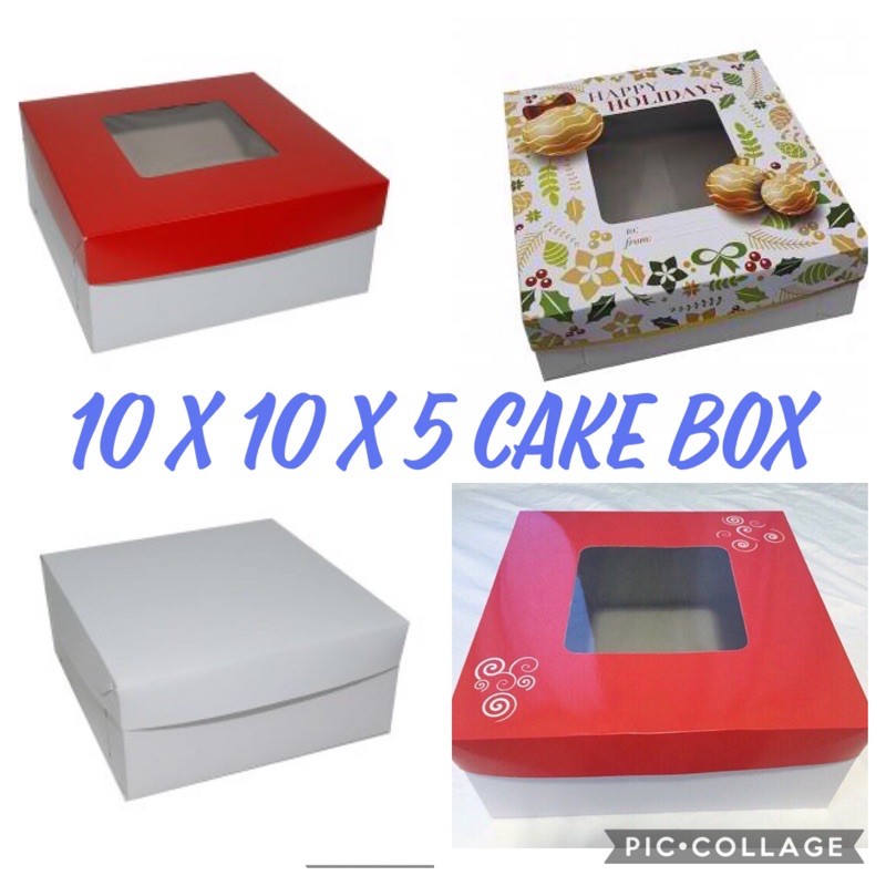 10x10x5 Cake Box (10 pcs) | Shopee Philippines