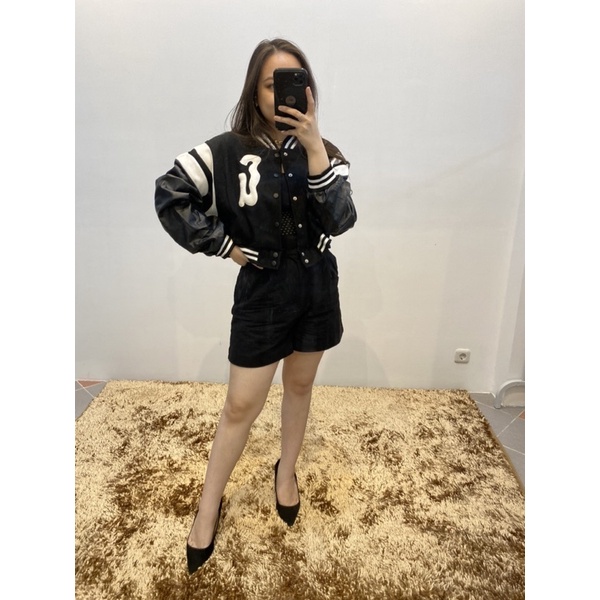(Coco & Co) CONAN CROP VARSITY / JACKET VARSITY Women | Shopee Philippines