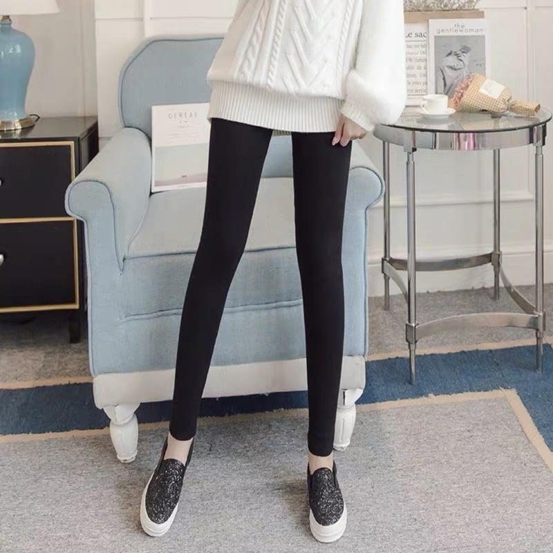 Korean cotton stripe makapal leggings (25-32) | Shopee Philippines