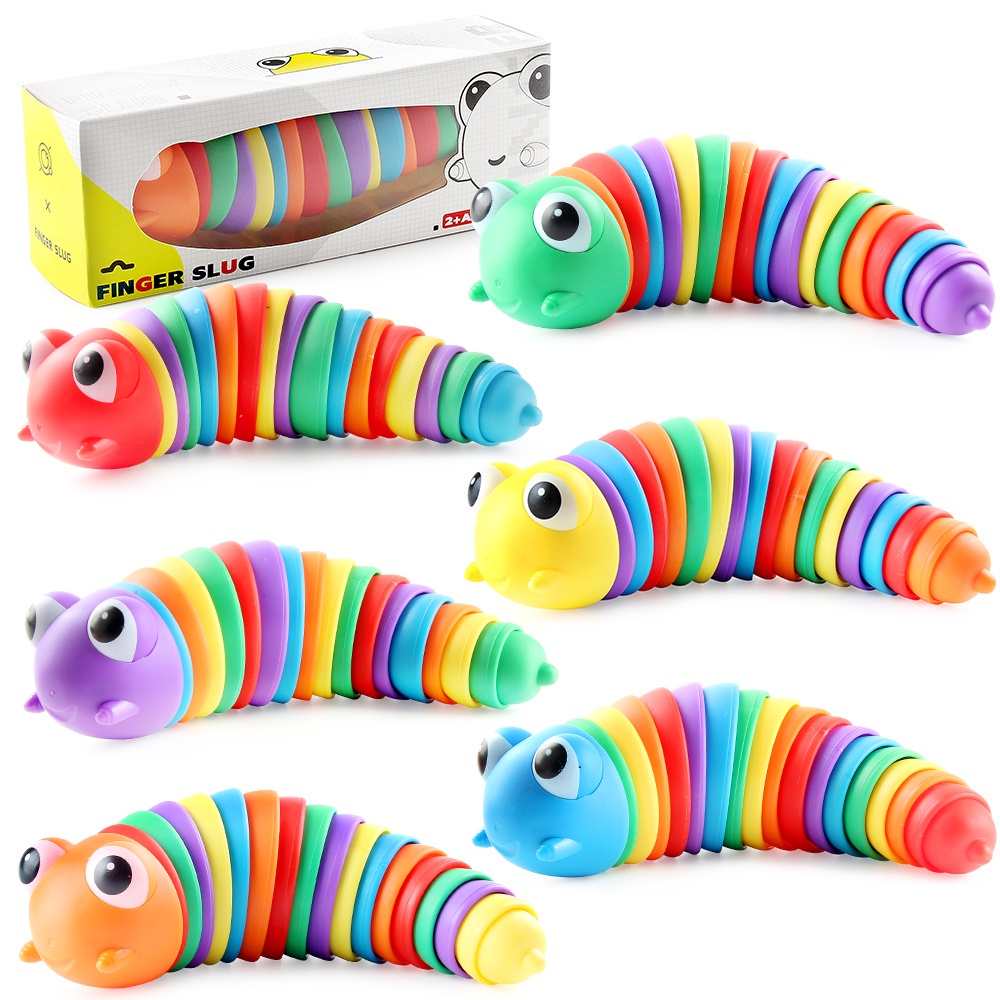 (Spot) 18cm Large Size Popular fidget toys decompression caterpillars ...