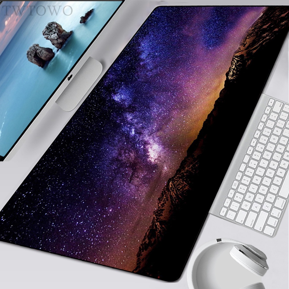 Night Starry Sky Space Galaxy Mouse Pad Gamer Large XXL Computer Desk ...