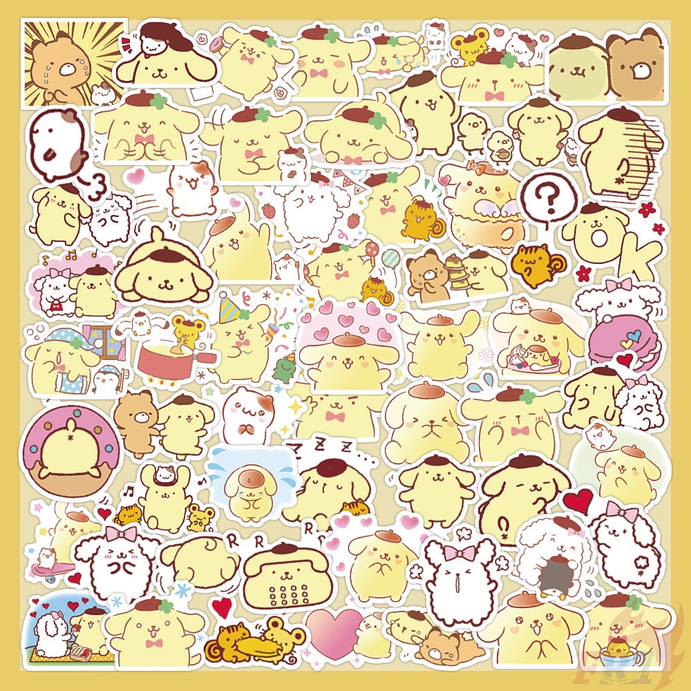 56Pcs/Set ☆ Pom Pom Purin . S-Cartoon Stickers ☆ DIY Fashion Waterproof ...