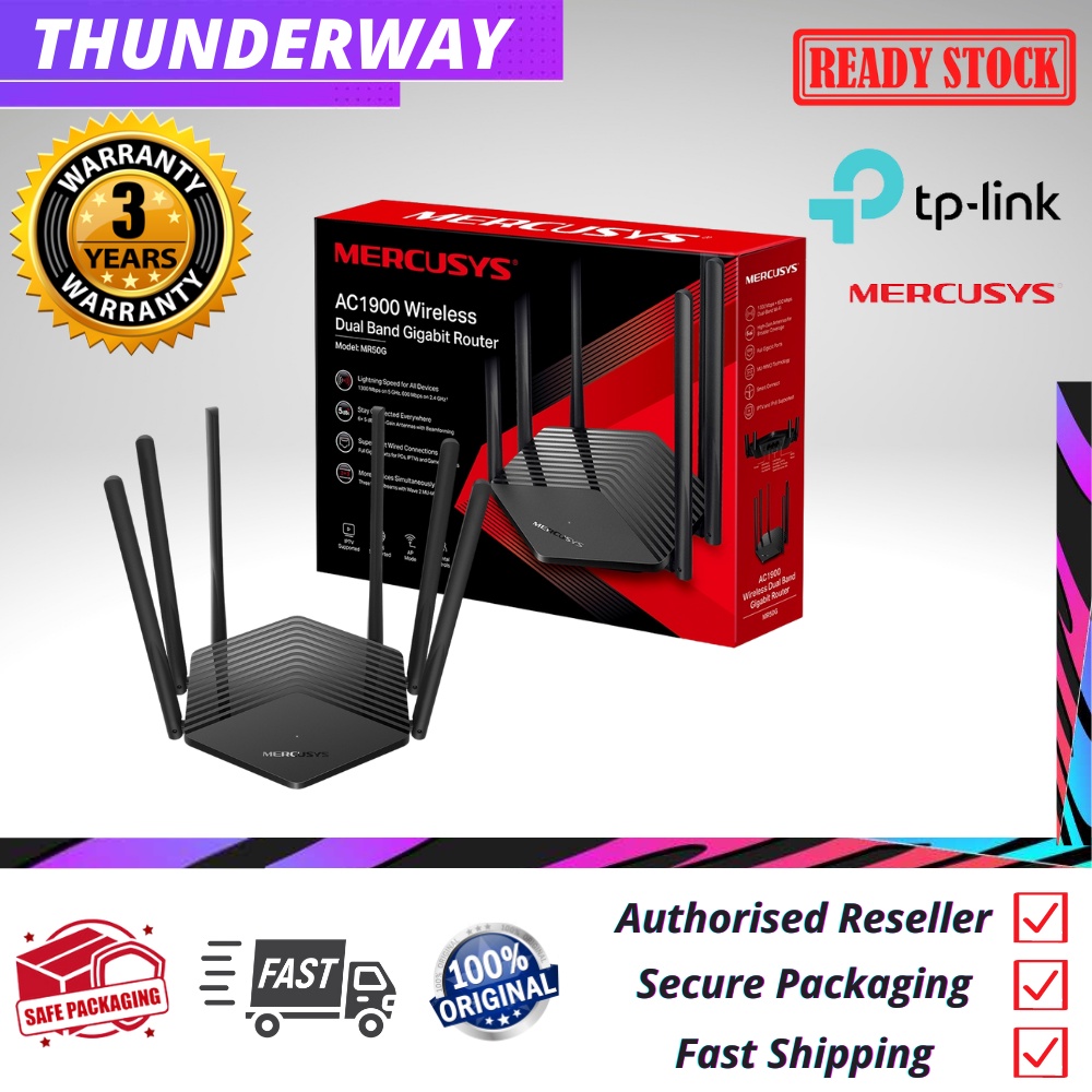 MERCUSYS Mr50g Ac1900 Wireless Dual Band Gigabit Router | Shopee ...