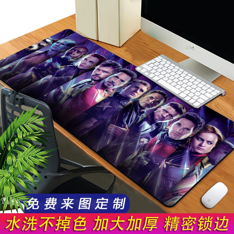 Marvel Oversized Mouse Pad Thickened Avengers Iron Man Spiderman Series Customized Desk Pad ...