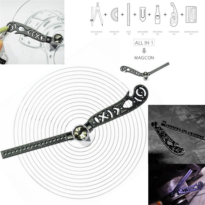 New Magcon Ultimate Design Tool Mini Compass Protractor Combo-Circles ...