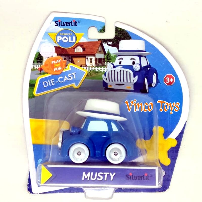 Diecast Robocar Poli Original Silverlit Musty Mini Benny Rody School B ...