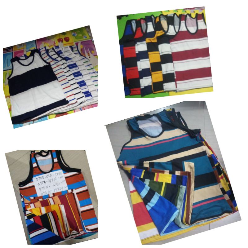 5 PCS / STRIPE SANDO FOR BOY KIDS SANDO ANY STRIPE DESIGN FIT /3 TO 5 ...