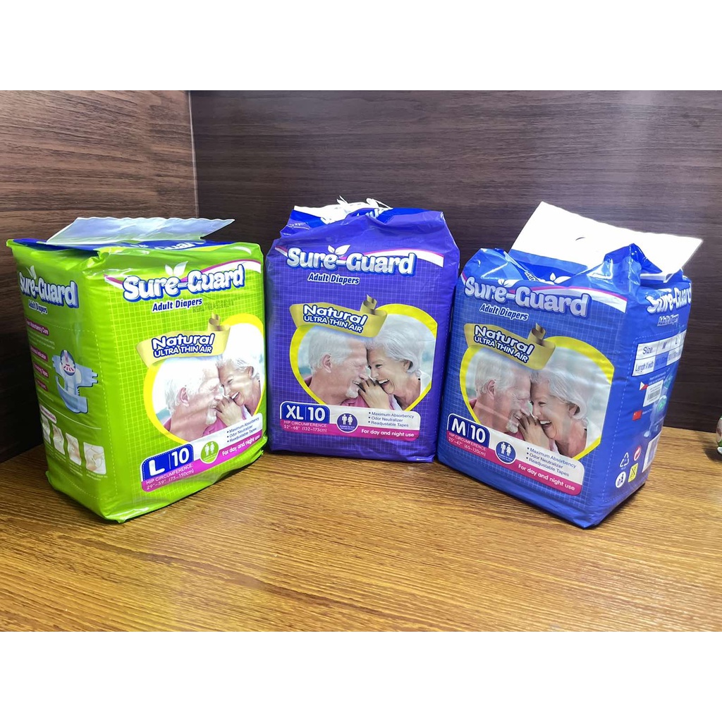 ADULT DIAPER MEDIUM, LARGE AND X-LARGE (SUREGUARD) | Shopee Philippines